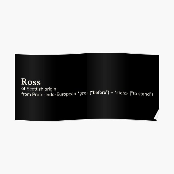 "Ross name etymology" Poster by YourNameStory | Redbubble