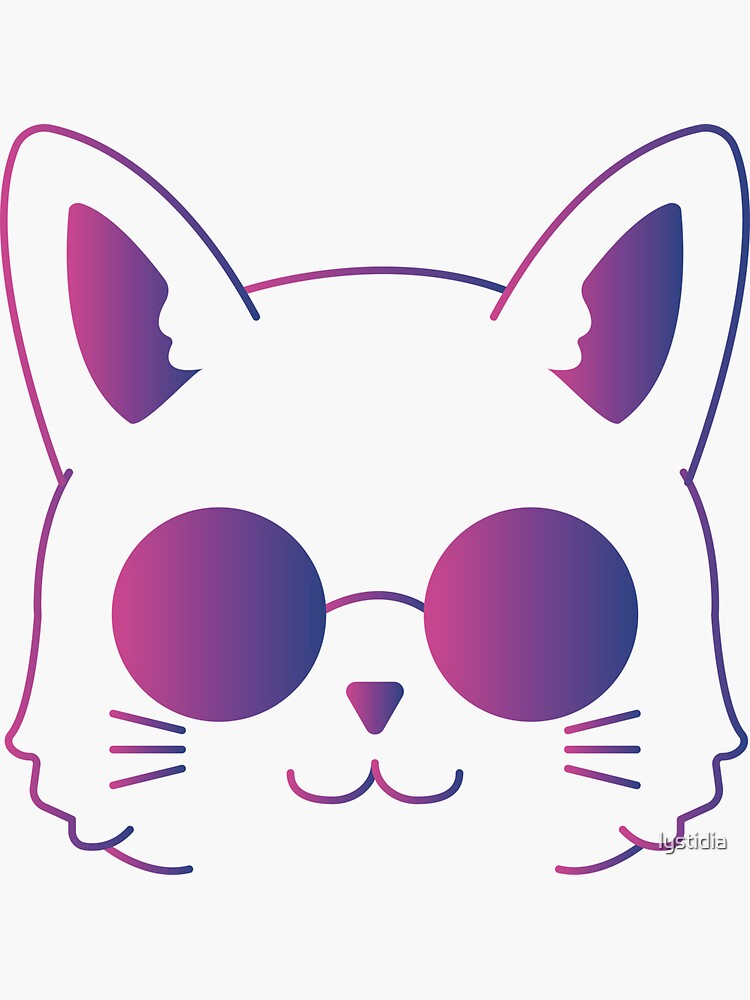 "bi cat " Sticker by lystidia | Redbubble