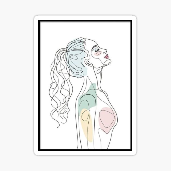 "Color Splash Girl " Sticker for Sale by ashmou | Redbubble