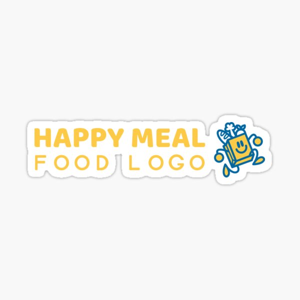 "HAPPY MEAL FOOD LOGO" Sticker for Sale by storemano | Redbubble