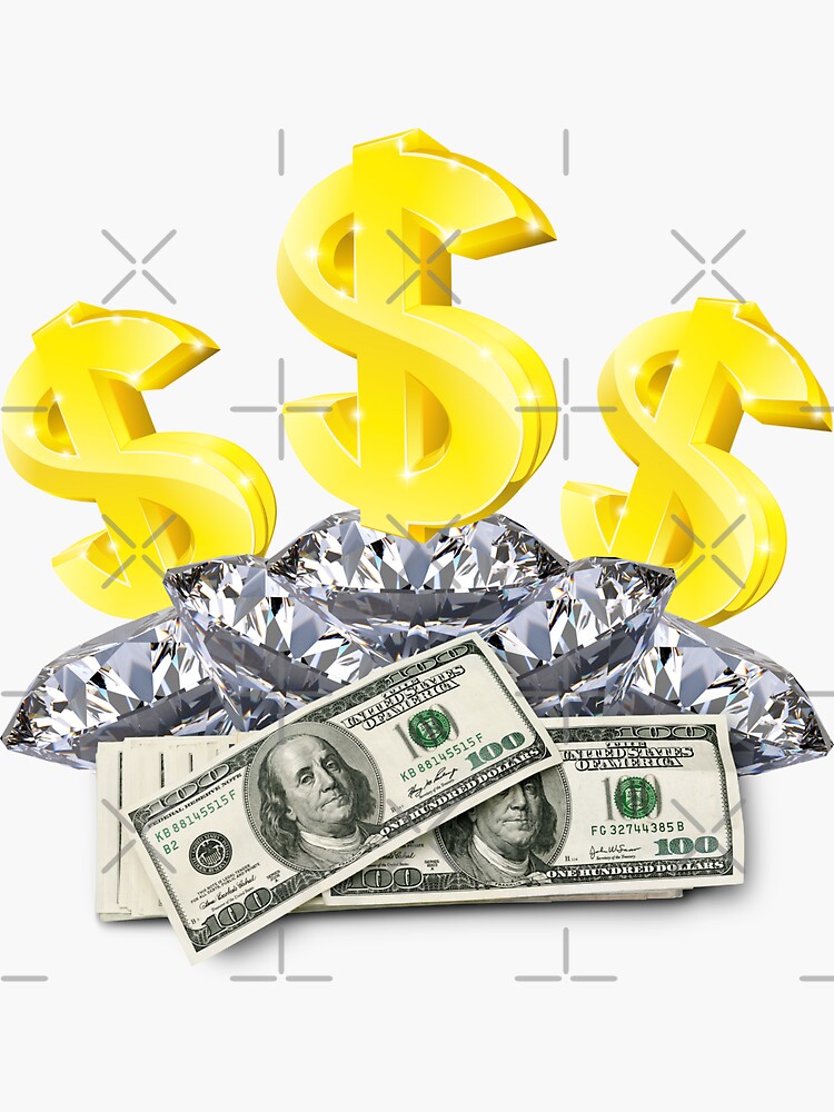 "Big Face Hundreds" Sticker for Sale by lucidluck | Redbubble