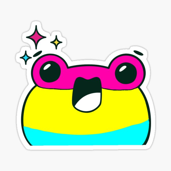 "Subtle Pansexual Flag Pride Frog. Pansexual frog" Sticker for Sale by ...