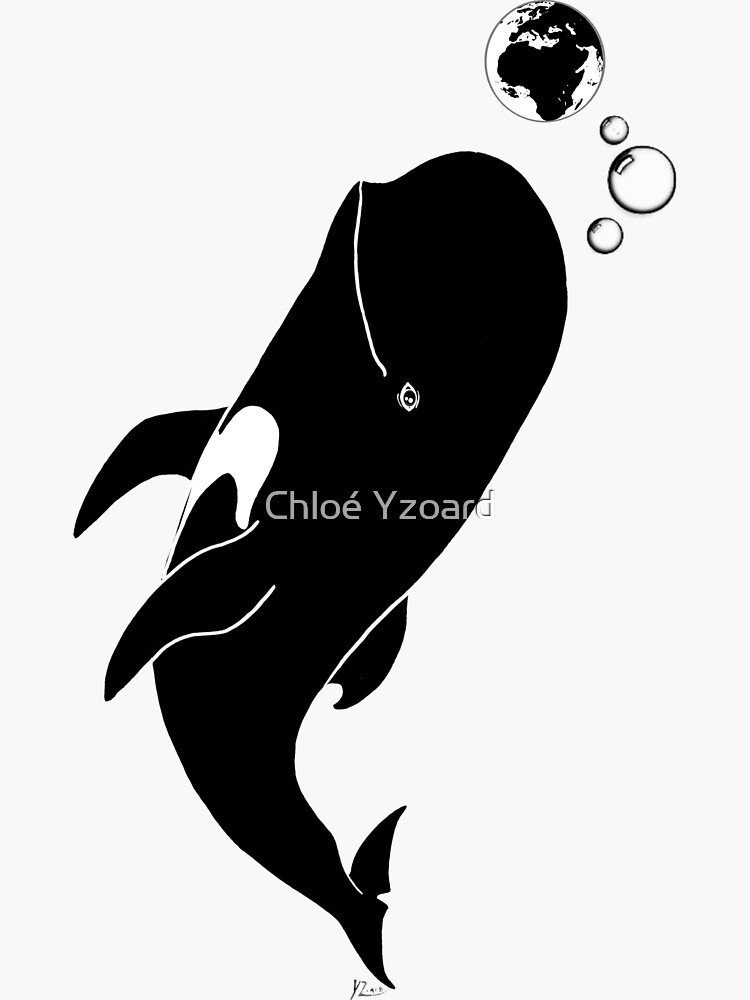 "Pilot whale" Sticker by CHLOEYZOARD | Redbubble