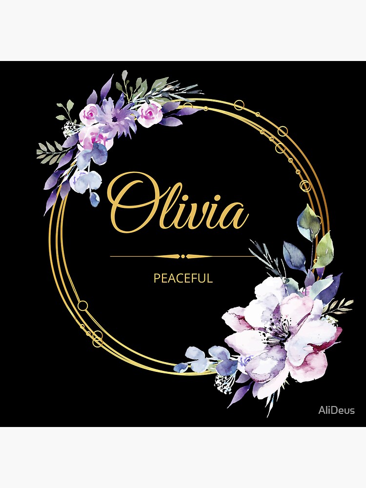 "Olivia name sticker" Sticker for Sale by AliDeus | Redbubble
