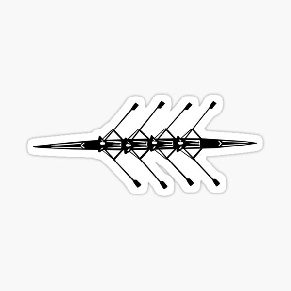 "Rowing, rowing boat" Sticker by claudiasartwork | Redbubble