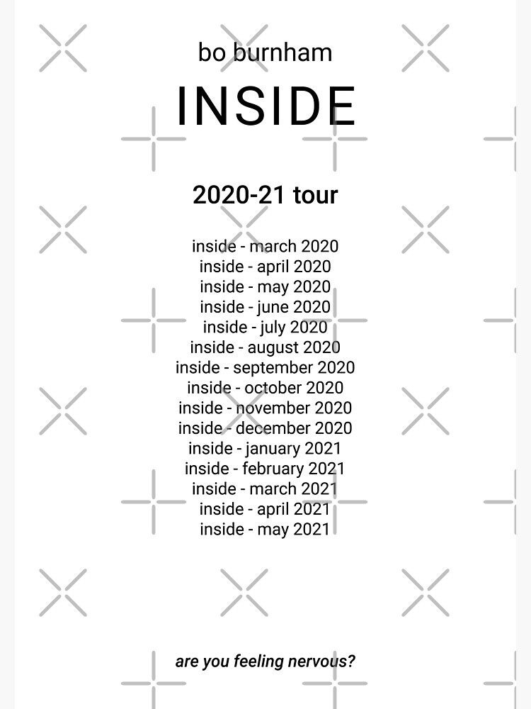 Poster « Inside - Bo Burnham - merchandising de la tournée des fans ...