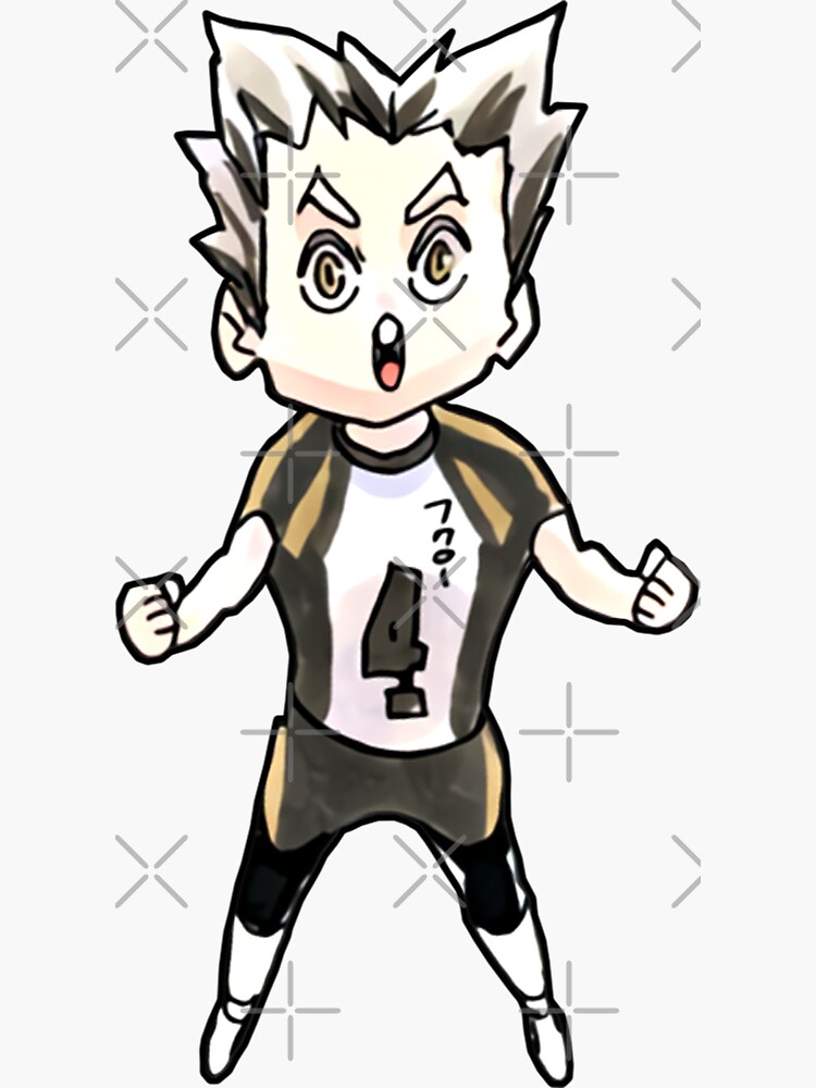 "Chibi Bokuto" Sticker for Sale by uchihac | Redbubble