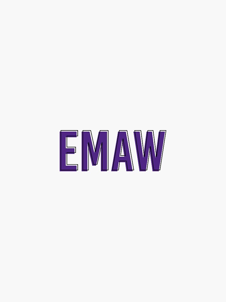"EMAW Outline" Sticker for Sale by megberg16 | Redbubble