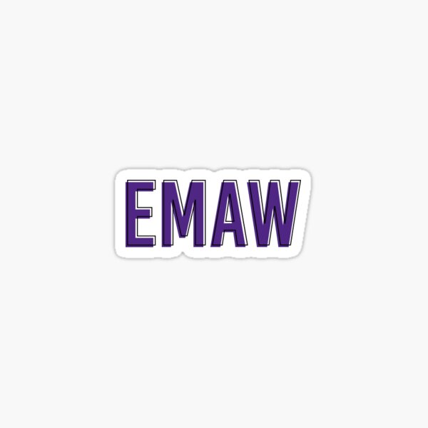"EMAW Outline" Sticker for Sale by megberg16 | Redbubble