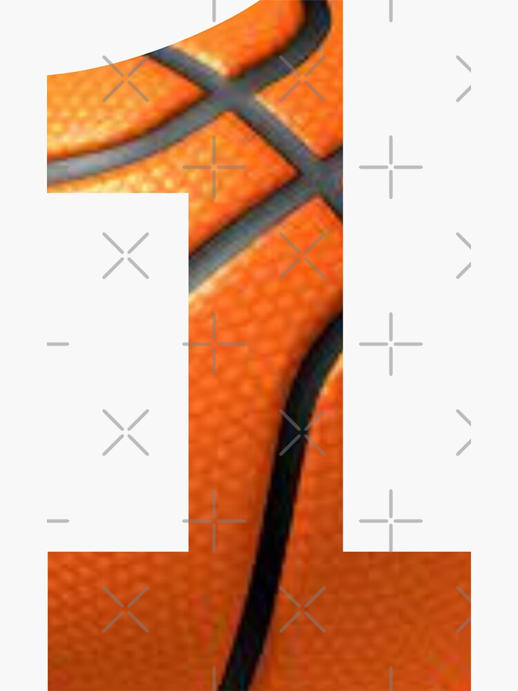 "basketball number 1" Sticker for Sale by Xhere | Redbubble