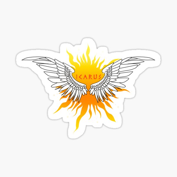 "Icarus Greek Mythology " Sticker for Sale by By-Jay | Redbubble
