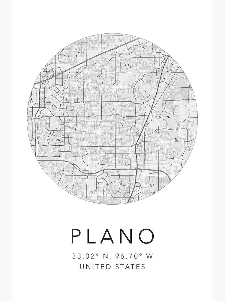 "Plano, USA Map - Minimalist" Art Print for Sale by Mapable | Redbubble