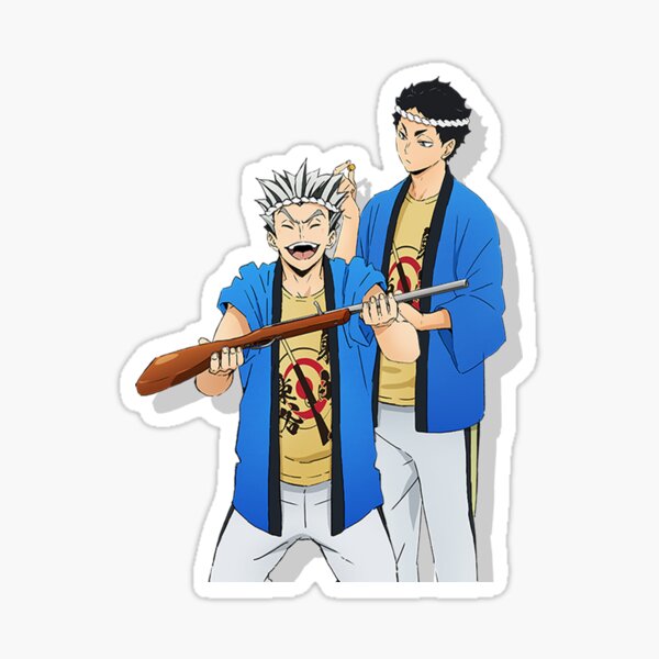 "Bokuto Kotaro Akaashi Keiji haikyuu official art" Sticker by ...