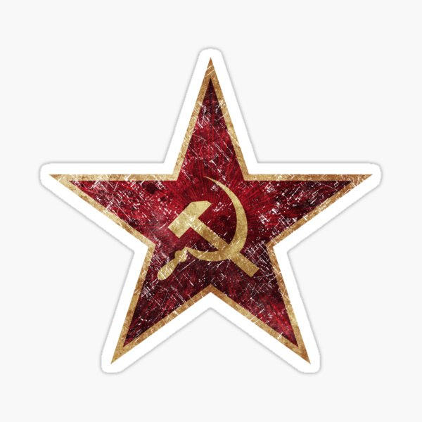 Red Russian Soviet Star Stickers | Redbubble