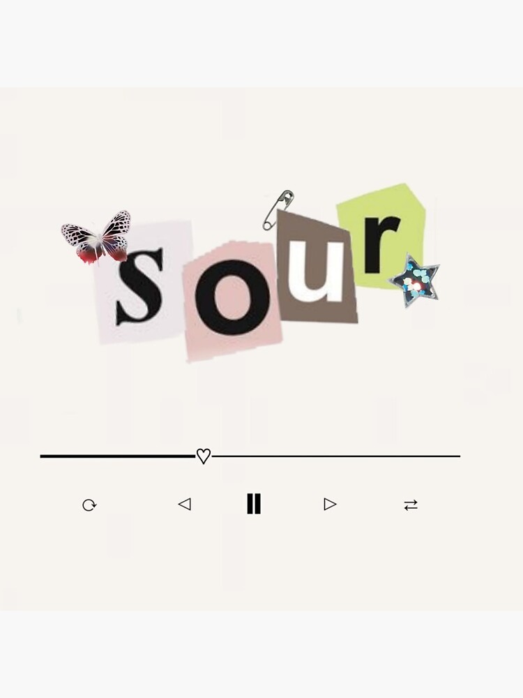 "Sour Album cover design " Poster for Sale by CloudyCreate | Redbubble