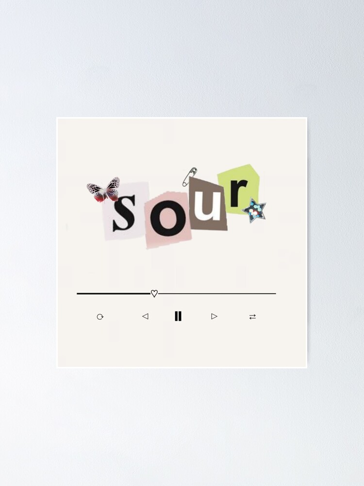 "Sour Album cover design " Poster for Sale by CloudyCreate | Redbubble