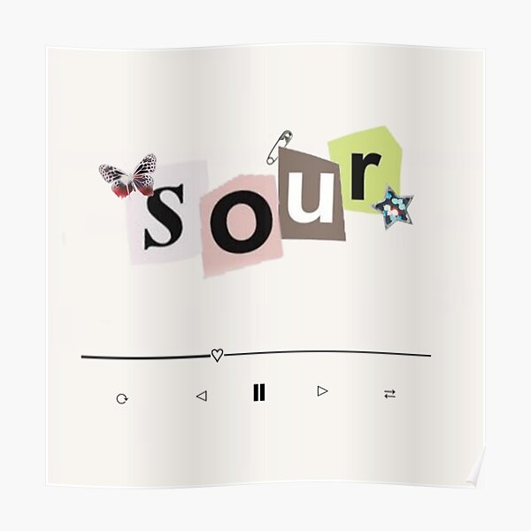 "Sour Album cover design " Poster for Sale by CloudyCreate | Redbubble