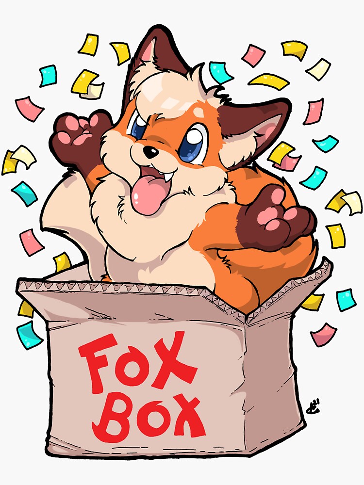 "Fox Box" Sticker for Sale by SuperSahama | Redbubble