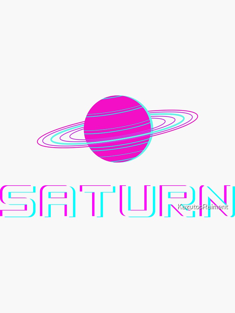 "Saturn Aesthetic" Sticker by KazutosRaiment | Redbubble