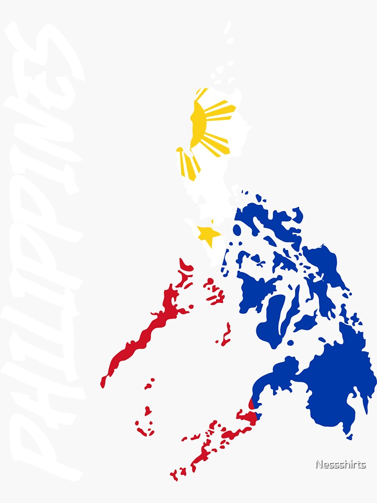 "Philippines Map Filipino Pride Pinoy Pinay" Sticker for Sale by ...