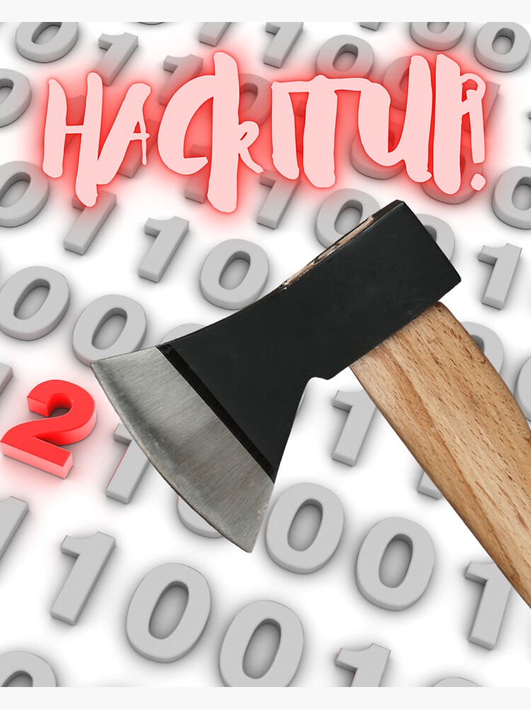 "Hacker Axe Computer Hacking" Sticker for Sale by CyberVinnie | Redbubble