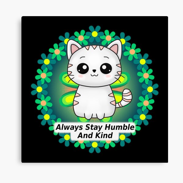 Lienzo «Sea siempre humilde y amable | Afirmación motivacional positiva ...