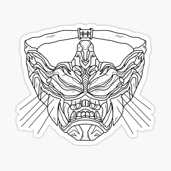 "Beast Mask" Sticker for Sale by Hristowen | Redbubble