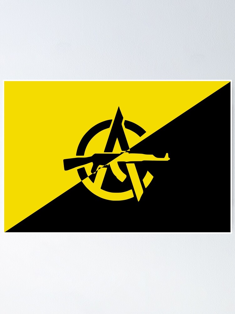 "Ancap AK-47 Flag" Poster for Sale by Liberancaps | Redbubble