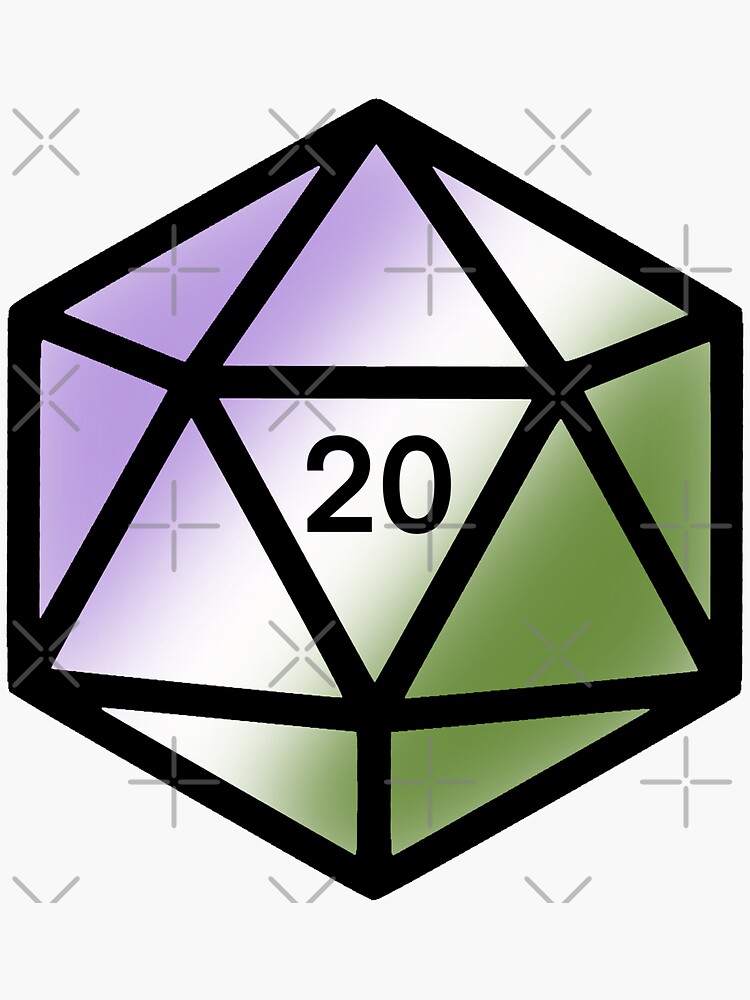 "Gender Queer D20" Sticker for Sale by LunaBlack | Redbubble