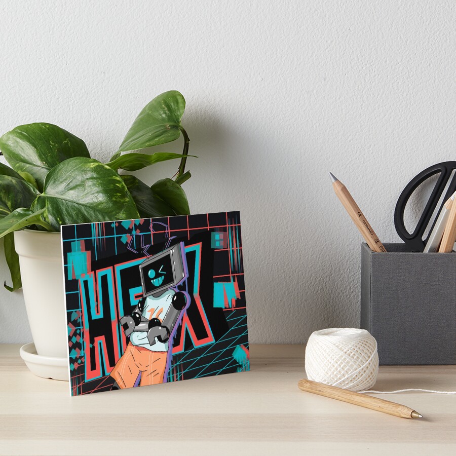 "Fnf Hex neon artwork" Art Board Print for Sale by AbrekArt | Redbubble