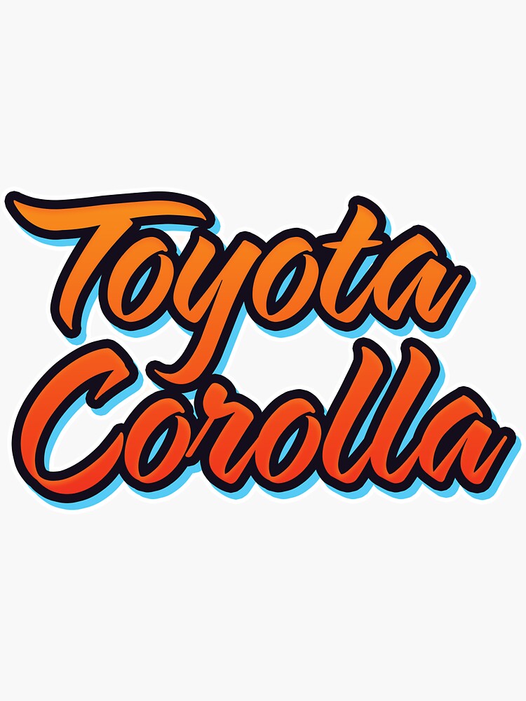 "Toyota Corolla - Vintage Colorful Text" Sticker for Sale by Jdm ...