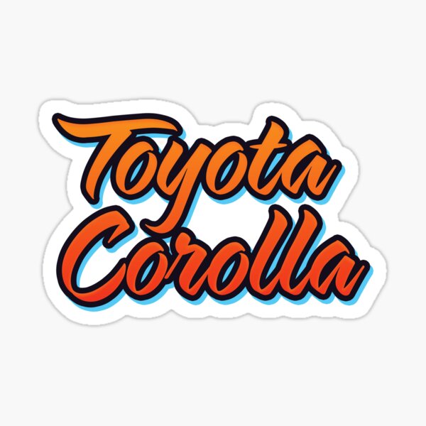 "Toyota Corolla - Vintage Colorful Text" Sticker for Sale by Jdm ...