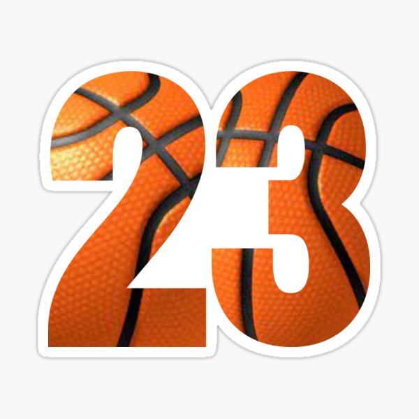 "Basketball number 23 " Sticker by Xhere | Redbubble