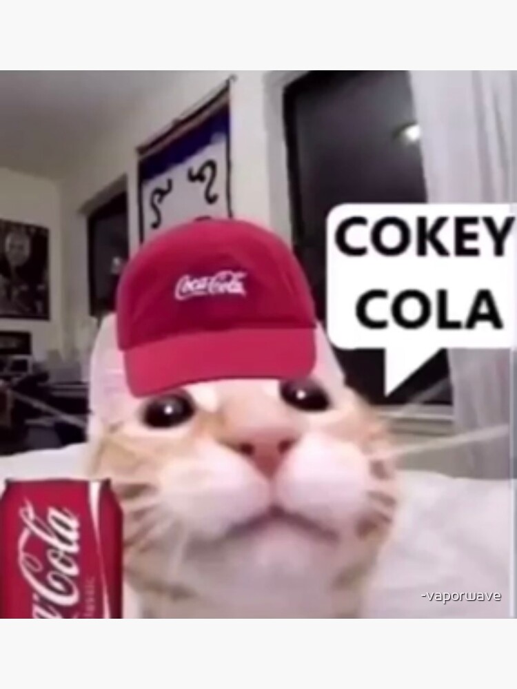 "cokey cola cat" Sticker for Sale by -vaporwave | Redbubble