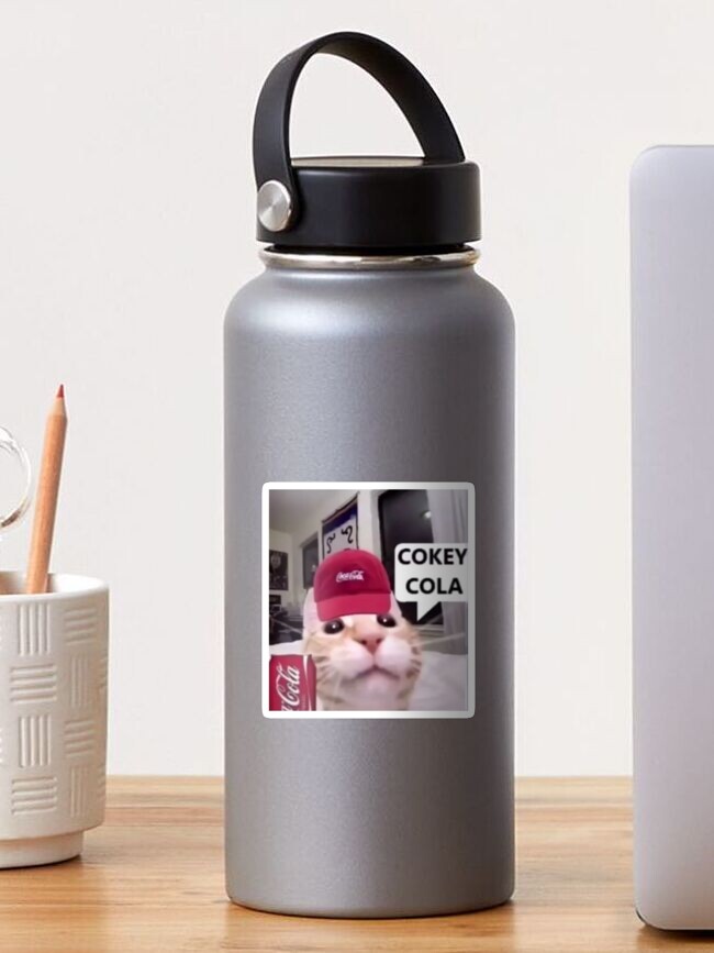 "cokey cola cat" Sticker for Sale by -vaporwave | Redbubble