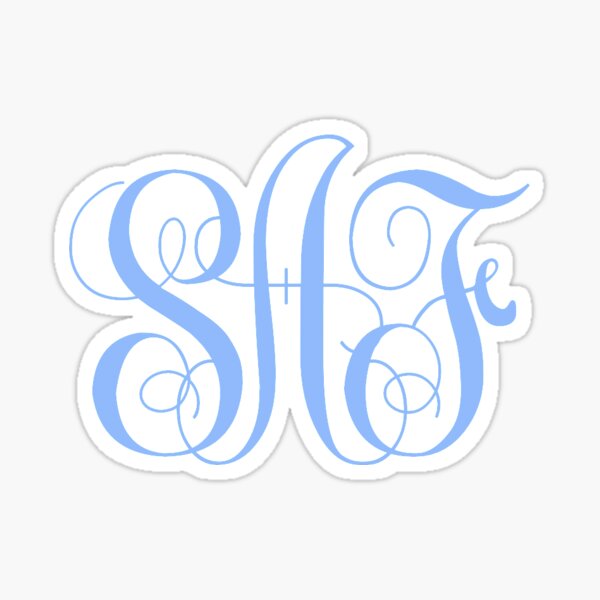 "SAJ (monogram)" Sticker by mollysilverberg | Redbubble