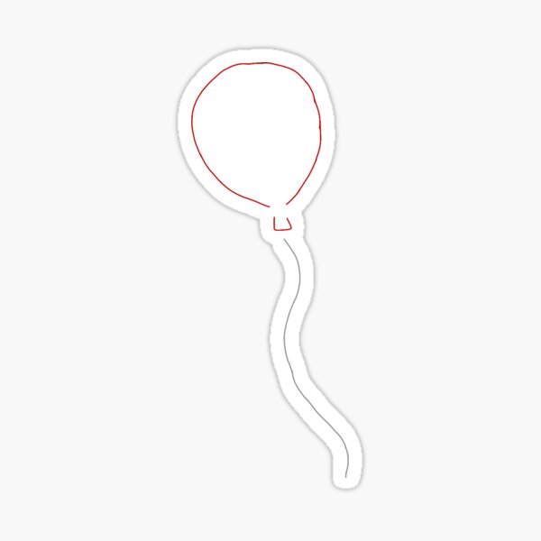 "Red Balloon" Sticker by kimratcliffe5 | Redbubble