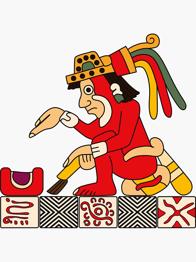"Maker of pre-Hispanic Mexico codices" Sticker for Sale by ocelotlcalli ...