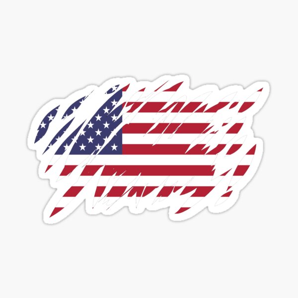 "Ripped American Flag" Sticker for Sale by TwistedEarth | Redbubble