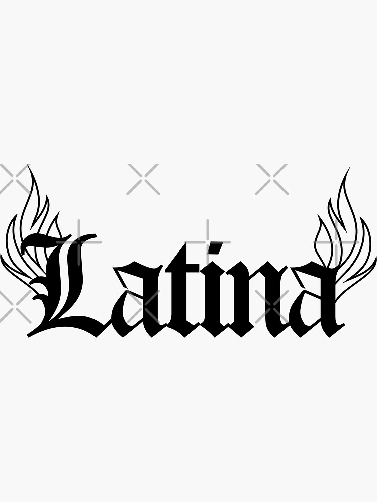 "Latina (Flames design) / Original Design" Sticker for Sale by marina ...
