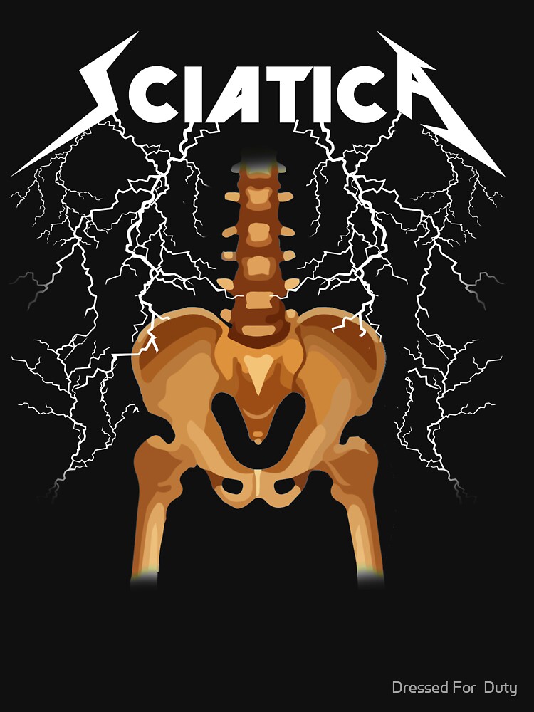 "Sciatica Skeleton Nerve Rock Humor" T-shirt for Sale by kdiamond1 ...
