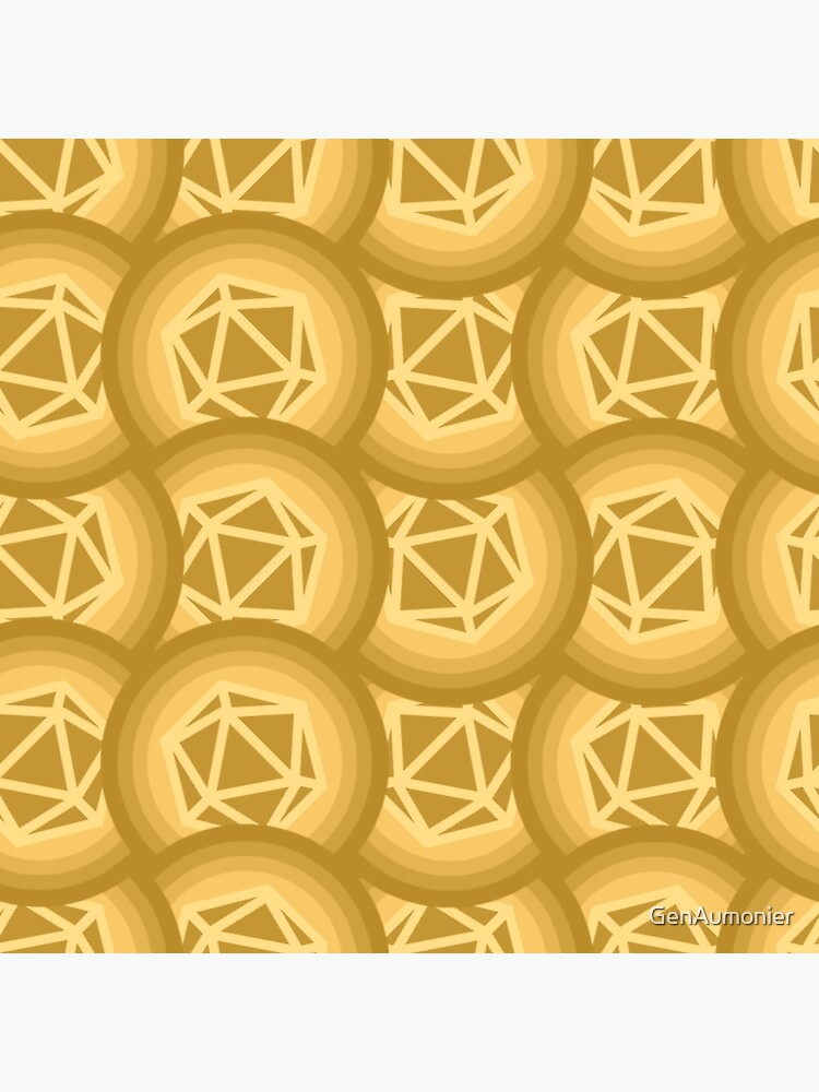 "Retro Inspired D20 Circles Seamless Pattern - Yellow" Sticker for Sale ...