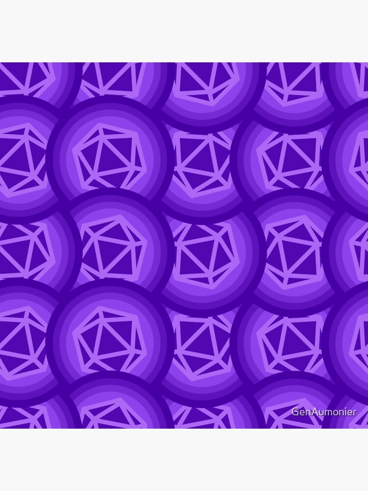 "Retro Inspired D20 Circles Seamless Pattern - Indigo" Sticker for Sale ...