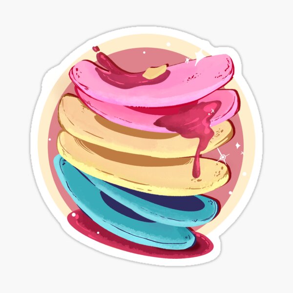Pride Sweets Pansexual Flag Pancakes Sticker For Sale By Urbanqhoul