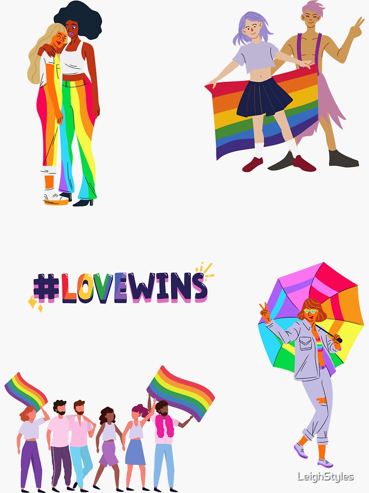 "Pride Month Sticker Pack" Sticker for Sale by LeighStyles | Redbubble