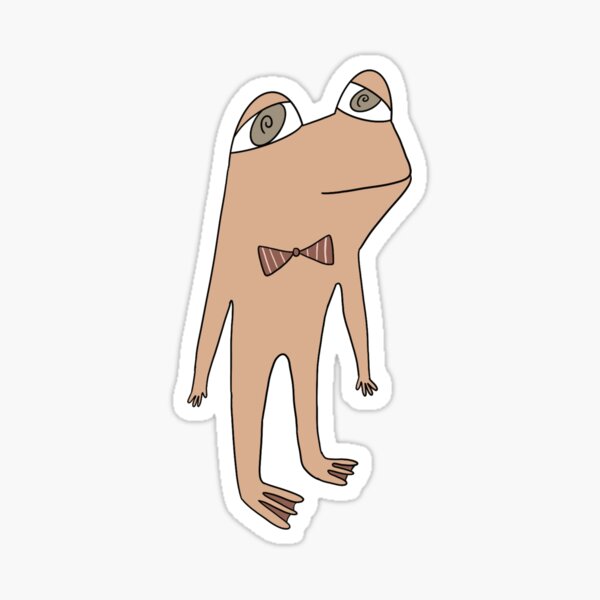 "David Frog Sticker" Sticker by sticksandskulls | Redbubble