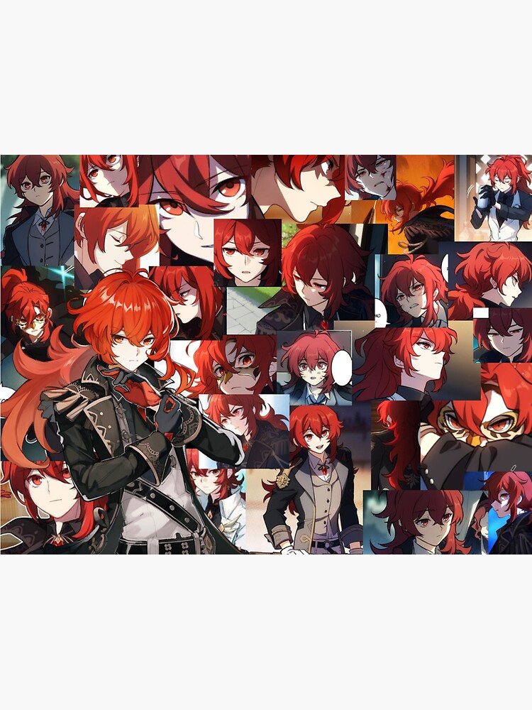 "Diluc Collage" Sticker for Sale by Zigarts19443 | Redbubble