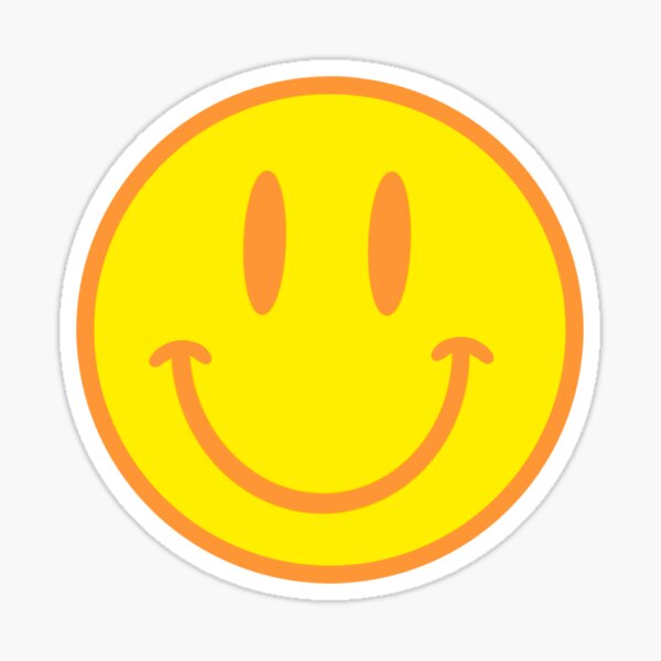 "yellow SMILEY!" Sticker for Sale by PaisleyF1 | Redbubble