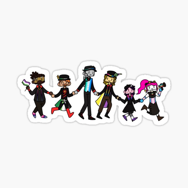 "Pride Spg Robots " Sticker for Sale by GiraffenGoggles | Redbubble