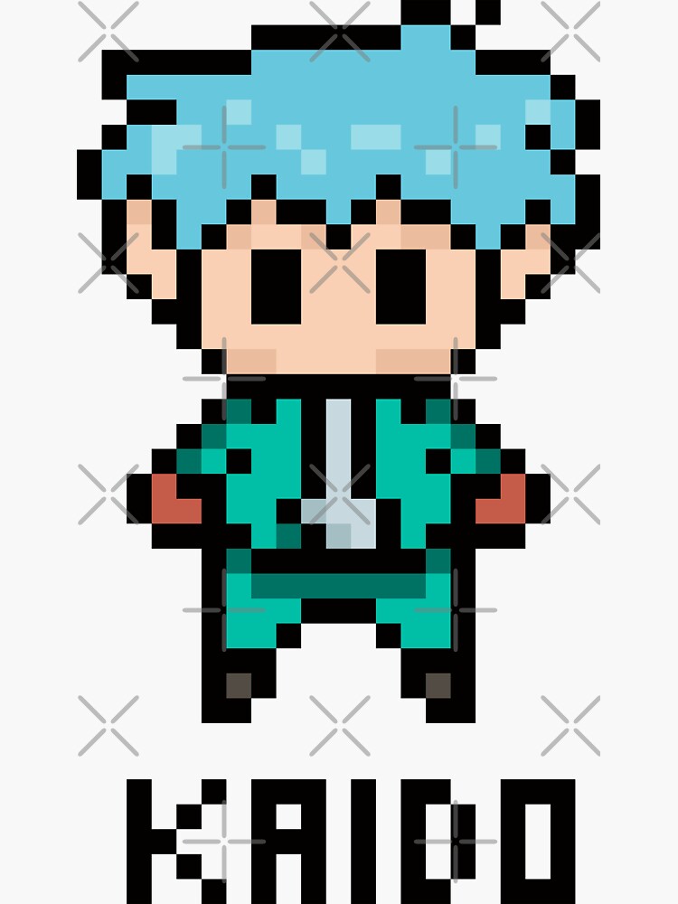 Pegatina «Shun Kaido Saiki K Pixel Art» de AnnaYenardi | Redbubble